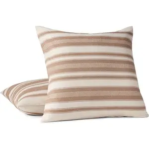 COYUCHI Serrano Organic Cotton Pillow Cover - Chestnut