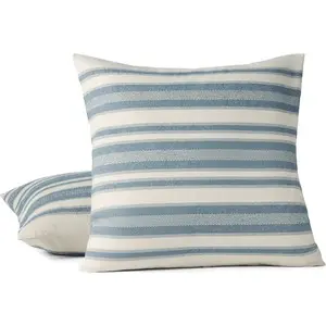 COYUCHI Serrano Organic Cotton Pillow Cover - Twilight Blue