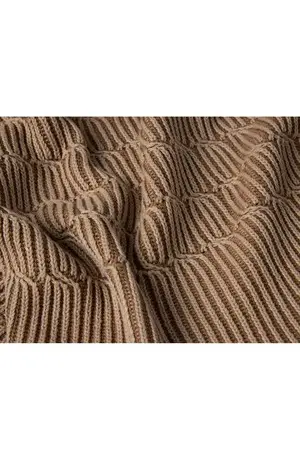 COYUCHI Ivy Organic Cotton Knit Blanket - Fawn