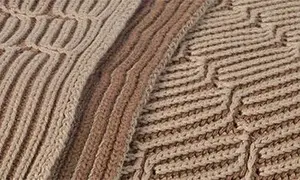 COYUCHI Ivy Organic Cotton Knit Blanket - Fawn