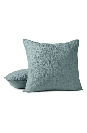 COYUCHI Pebbled Organic Cotton Pillow Sham - Lagoon
