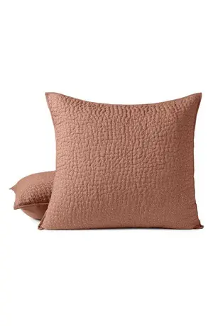 COYUCHI Pebbled Organic Cotton Pillow Sham - Praline