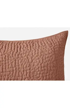 COYUCHI Pebbled Organic Cotton Pillow Sham - Praline