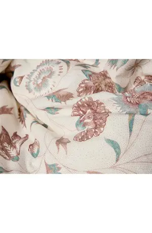 COYUCHI Viola Print Organic Cotton Duvet Cover - Undyed/garnet