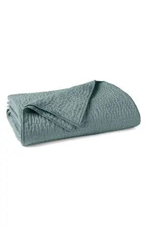 COYUCHI Pebbled Handstitched Organic Cotton Quilt - Lagoon