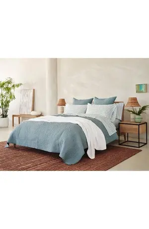 COYUCHI Pebbled Handstitched Organic Cotton Quilt