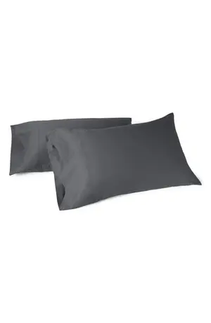 COYUCHI Classic Organic Cotton Sateen Pillowcases Graphite