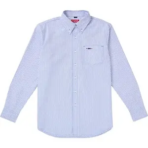 SUGARLOAF SOCIAL CLUB The Tournament Stripe Cotton Blend Button-down Oxford Shirt - Navy