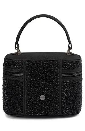 OLGA BERG Beckie Crystal Top Handle Vanity Case
