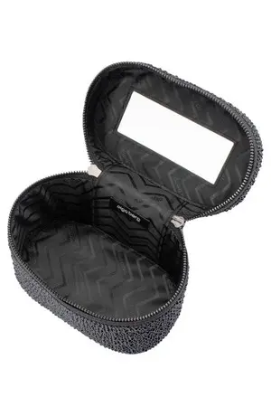OLGA BERG Beckie Crystal Top Handle Vanity Case