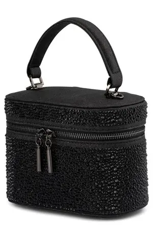 OLGA BERG Beckie Crystal Top Handle Vanity Case