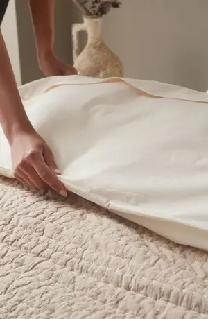 COYUCHI Channel Hand Stitched Organic Cotton Blanket