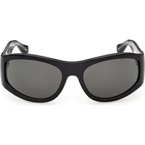 CHRISTIAN LOUBOUTIN Oval Sunglasses - Black/bilayer Crystal Black