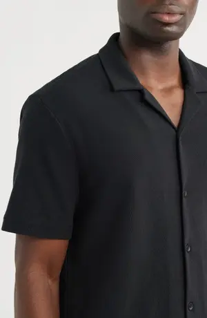 Nordstrom Seaport Knit Cotton Camp Shirt
