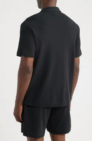 Nordstrom Seaport Knit Cotton Camp Shirt
