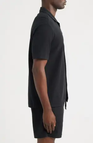 Nordstrom Seaport Knit Cotton Camp Shirt