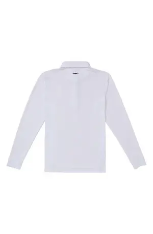 SUGARLOAF SOCIAL CLUB Solid Long Sleeve Piqué Performance Golf Polo