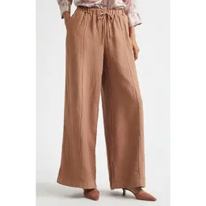 L'Agence Connie Wide-leg Trousers - Hazelnut