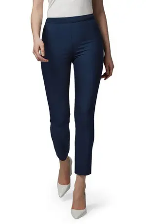 LK BENNETT Evan Slim Fit Ankle Pants - Navy