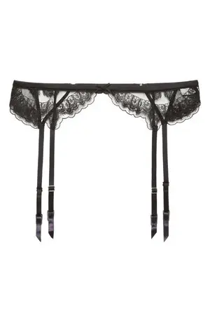 FLEUR DU MAL Mila Eyelash Lace Garter Belt