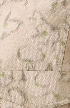Akris Ikat Floral Print Cropped Cotton Blend Canvas Jacket