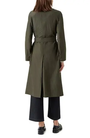 Akris Crinkled Parachute Taffeta Trench Coat