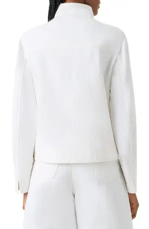 Akris Stretch Denim Stand Collar Jacket