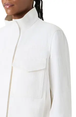 Akris Stretch Denim Stand Collar Jacket