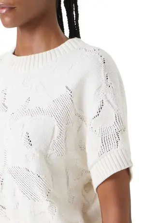 Akris Chunky Ajour Short Sleeve Cotton Sweater