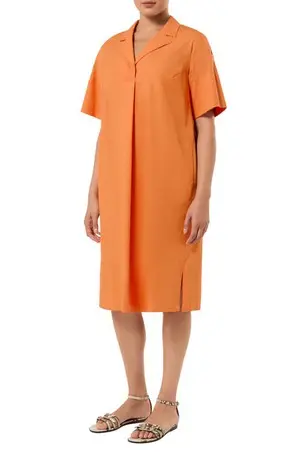 Marina Rinaldi Mrsacro Cotton Shirtdress - Tangerine