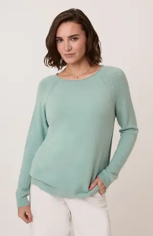 CELTIC & CO. Roll Edge Crew Neck Jumper - Skylight