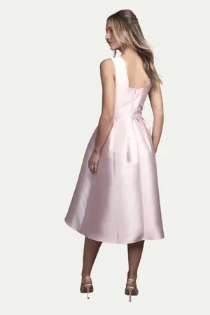 Coast Structured Twill Midi Bridesmaid Dress - Blush