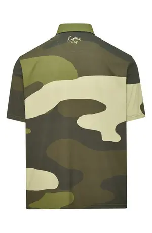 EASTSIDE GOLF Snap Placket Performance Golf Polo - Surplus Green