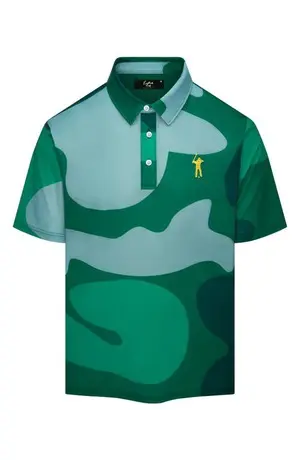 EASTSIDE GOLF Snap Placket Performance Golf Polo - Verde