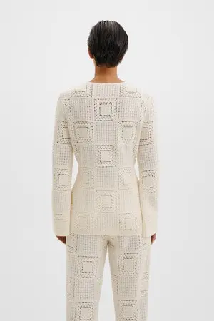 MALINA Mirella Fitted Crochet Cardigan