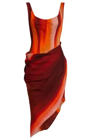 LAQUAN SMITH Draped Open Back Dress