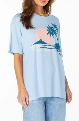 Roxy Classic Scene Oversize Cotton Graphic T-shirt