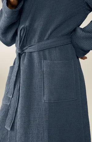 COYUCHI Gender Inclusive Organic Cotton Waffle Texture Robe