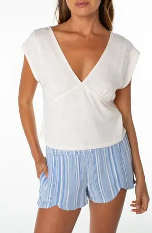 Roxy Sea Drift Cap Sleeve Top Dew