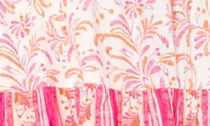 Roxy Warm Rays Floral Tiered Open Back Minidress