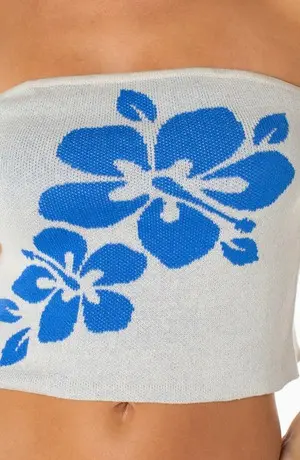 Roxy Floral Knit Tube Top