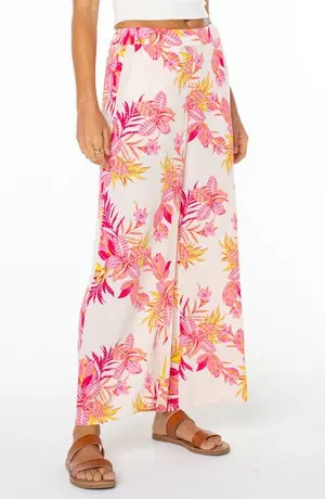 Roxy Midnight Avenue Floral Wide Leg Pants