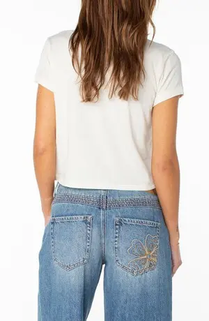 Roxy Rose Heart Crop Graphic T-shirt