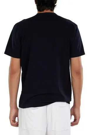 LES TIEN Piqué Binded Neck Tee - Navy