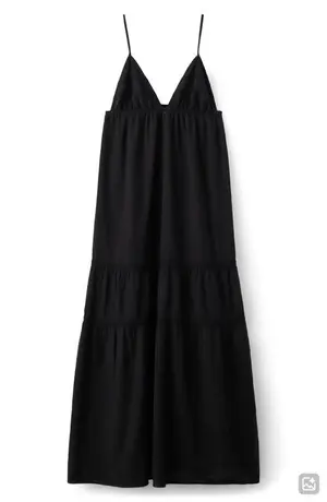 Mango Embroidered Cotton Maxi Sundress
