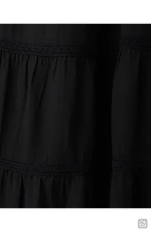 Mango Embroidered Cotton Maxi Sundress