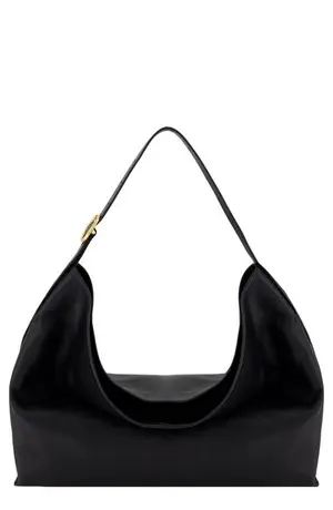 Vince Medium Plonge Vivian Leather Hobo Bag - Black