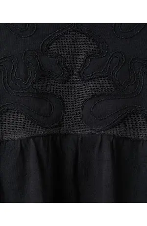Mango Embroidered Peplum Camisole