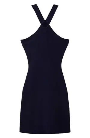 Mango Ribbed Halterneck O-ring Dress