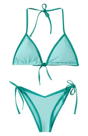 Mango Contrast Binding Two-piece Swimsuit